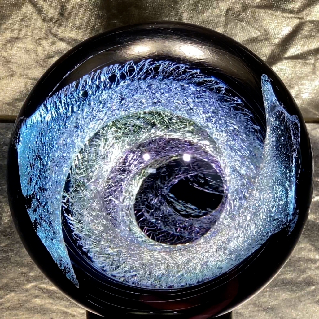 Dichroic Swirl (6") - Internal Fire Glass