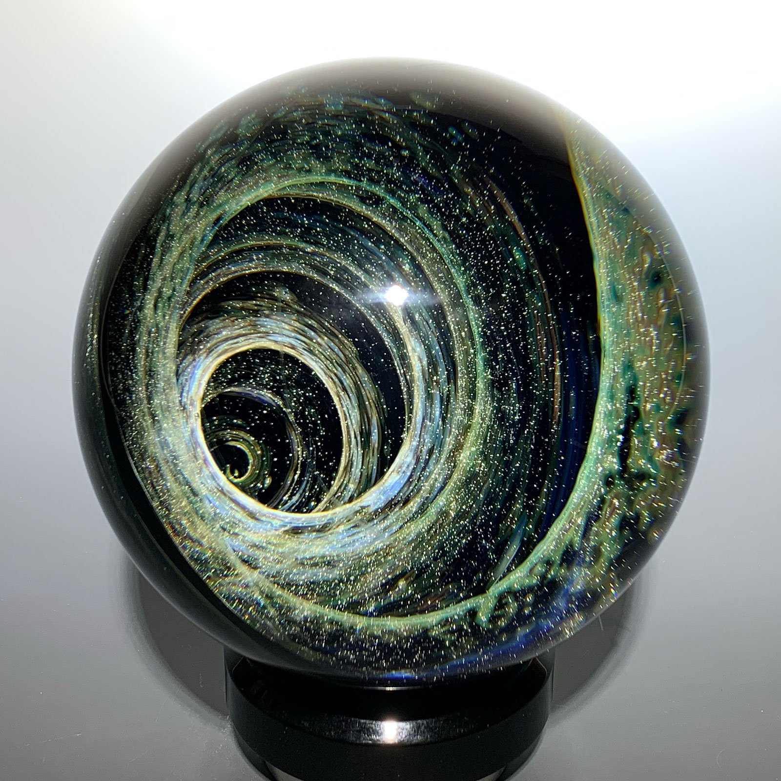Gold & Silver Galaxy (5") - Internal Fire Glass