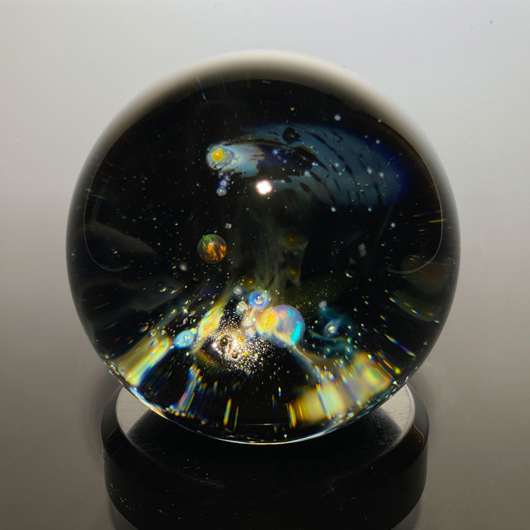 Comets & Planets by borosilicate glass artist Scott Hronich - Internal ...